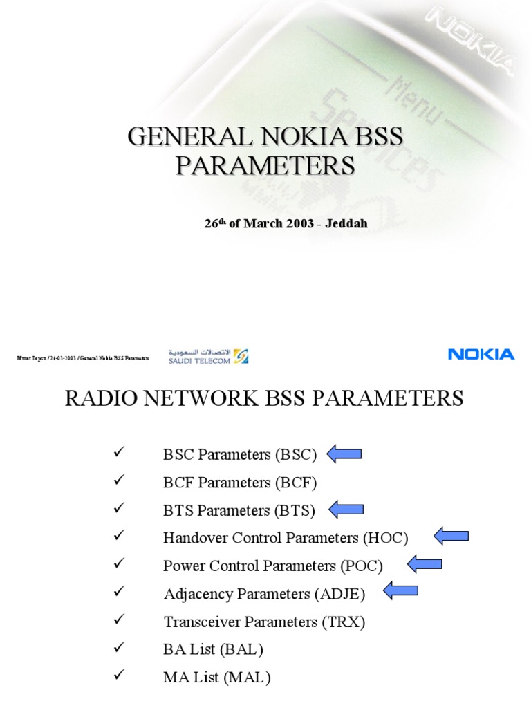 General Nokia Bss Parameters - Ok Banget 2G | PDF | Mobile Technology ...