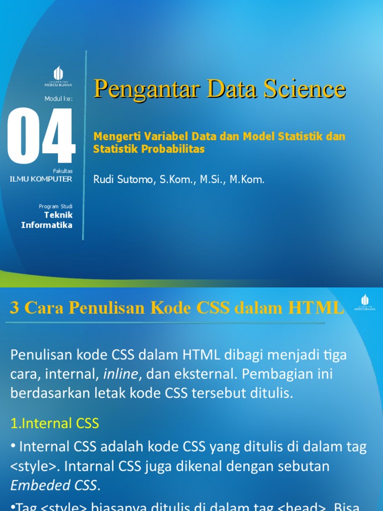 Modul 4 Pengantar Data Science Mengerti Variabel Data Dan Model ...