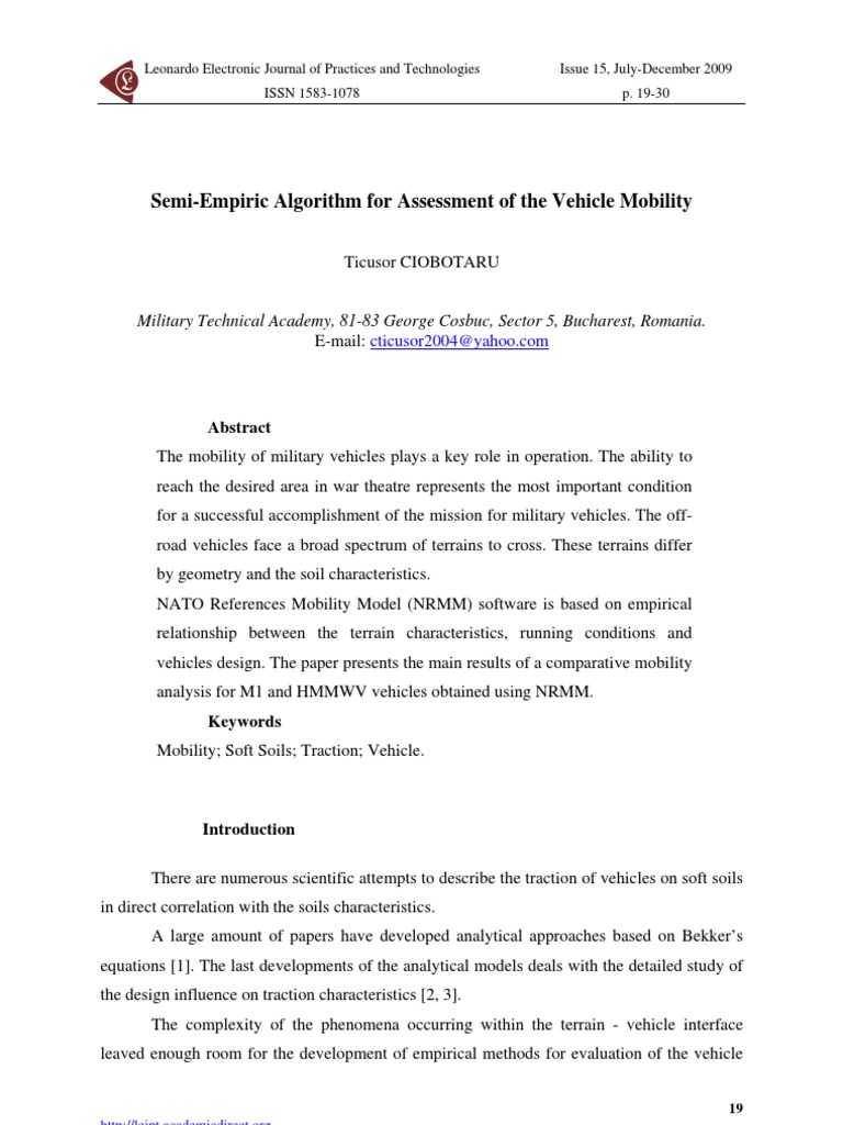Vci Calculation | PDF | Tire | Soil