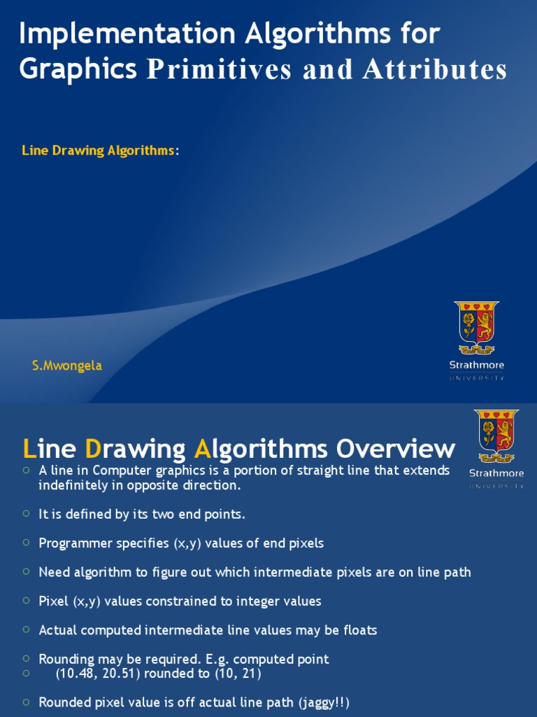 Implementation Algorithms For Graphics Primitives and Attributes | PDF ...