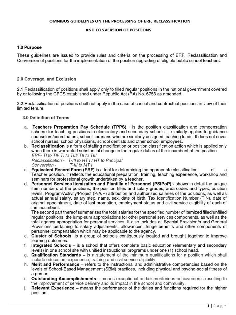 ERF Reclassification Guidelines for Teachers | PDF | Special Education ...