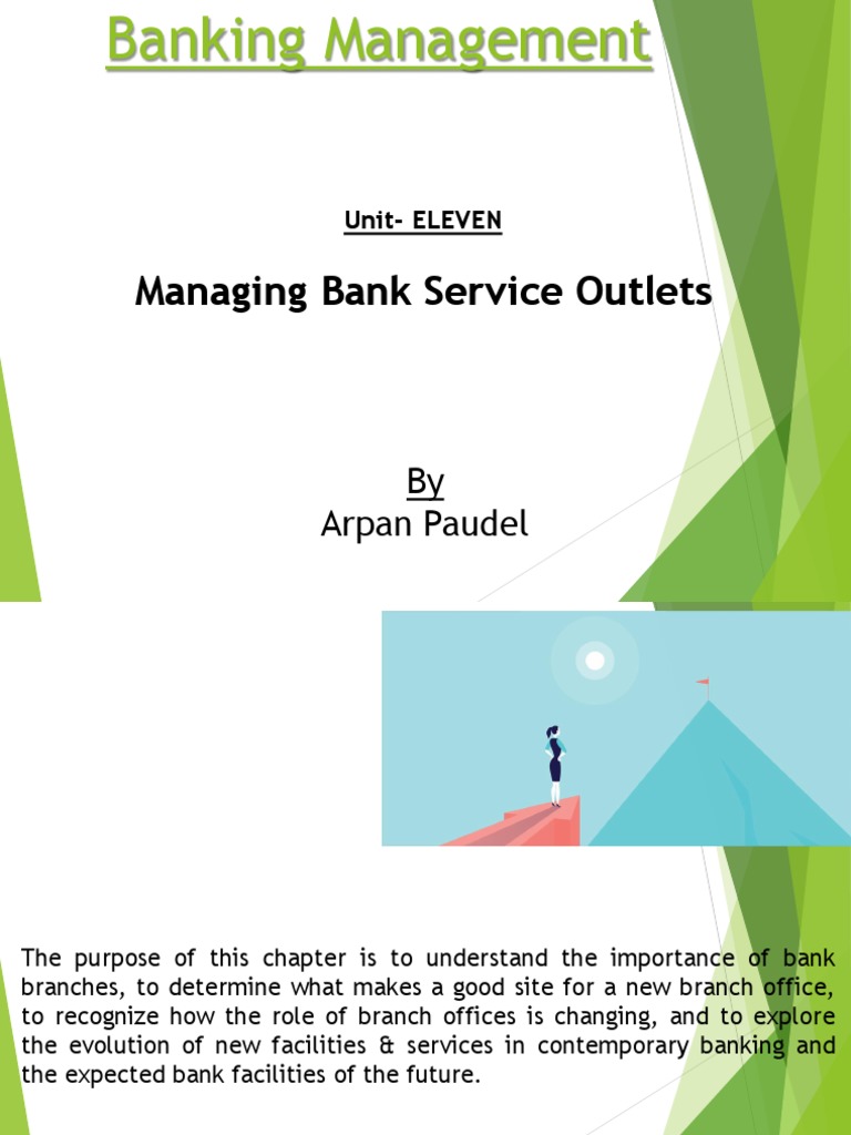 Managing Bank Service Outlets | PDF | Online Banking | Banks & Banking