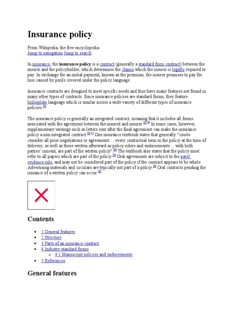 Insurance Policy | PDF | Insurance Policy | Legal Concepts
