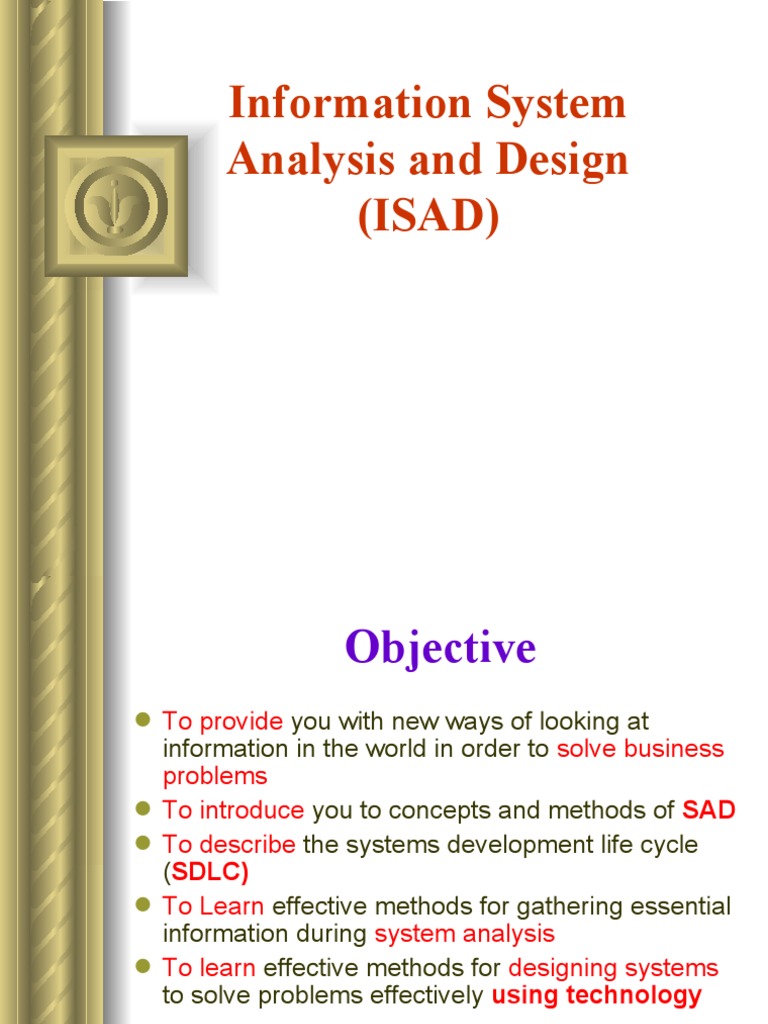 Information System Analysis and Design (ISAD) | PDF | System ...