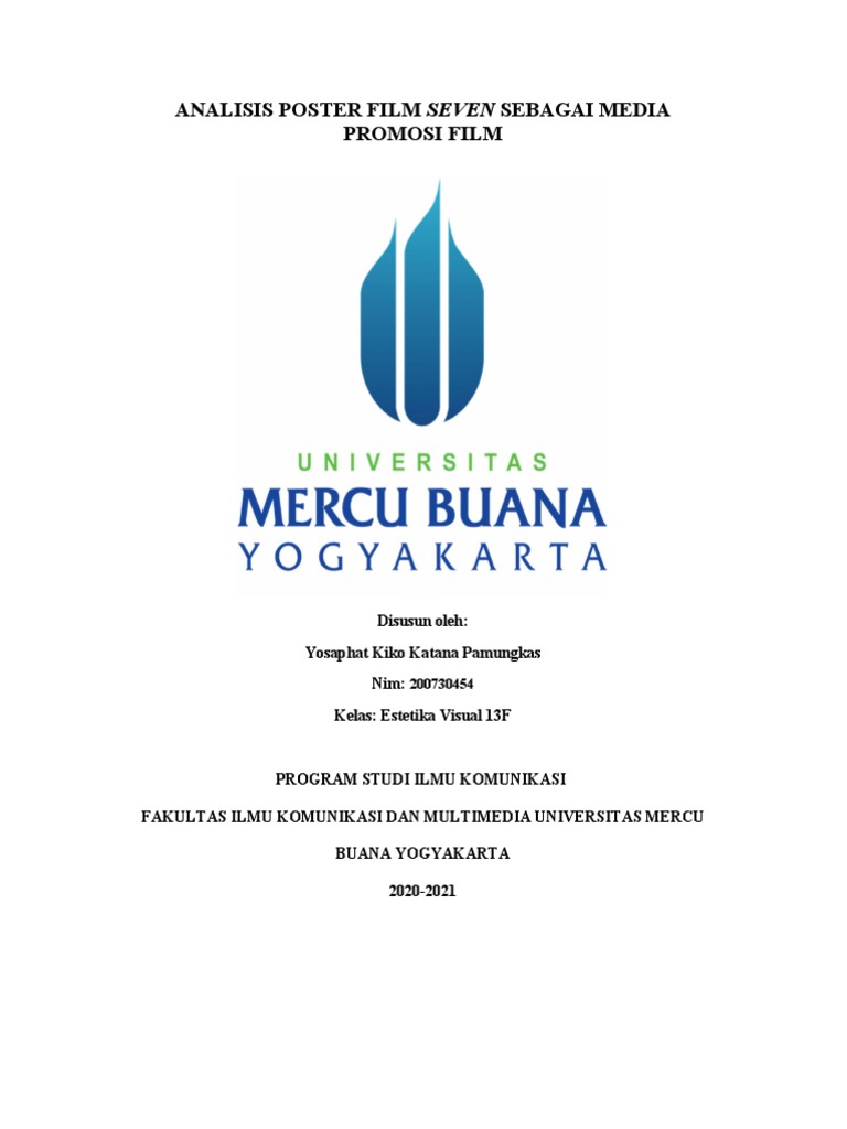 UTS ESTETIKA VISUAL - Yosaphat Kiko Katana Pamungkas - 200730454 - 13F | PDF | Ilmu Sosial