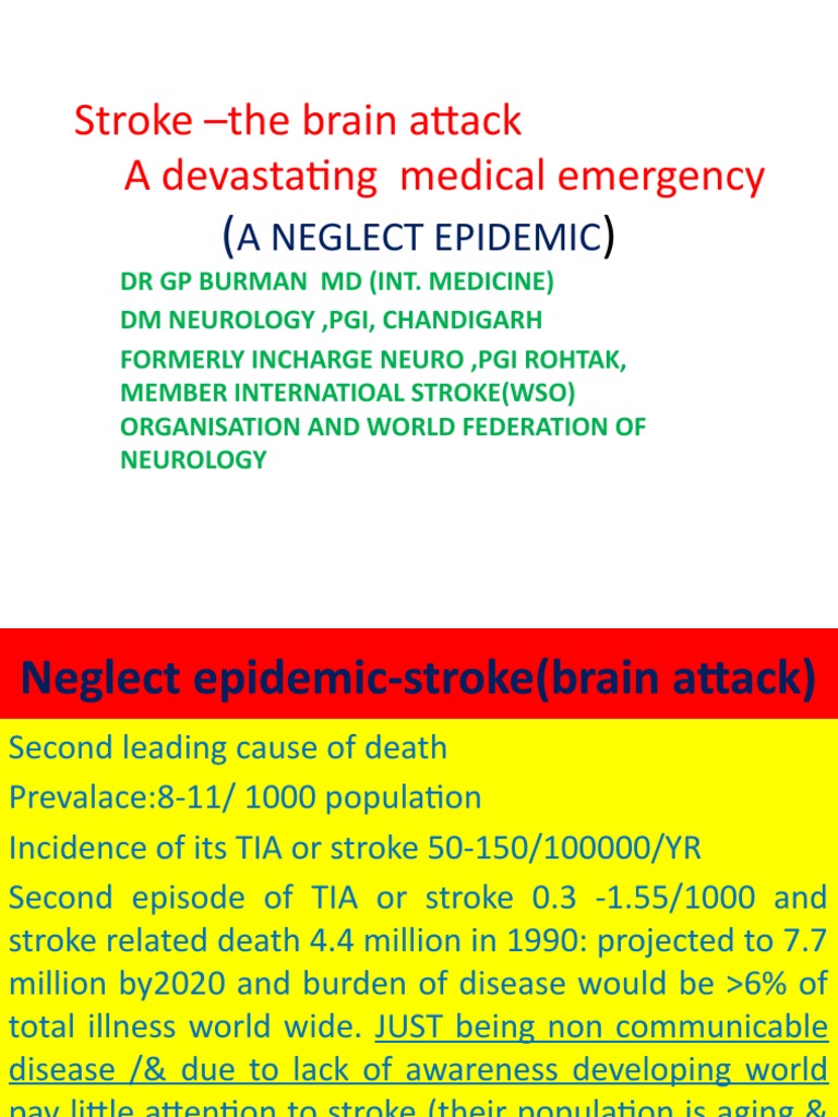 Definition of Stroke SLIDES | PDF | Stroke | Interventional Radiology
