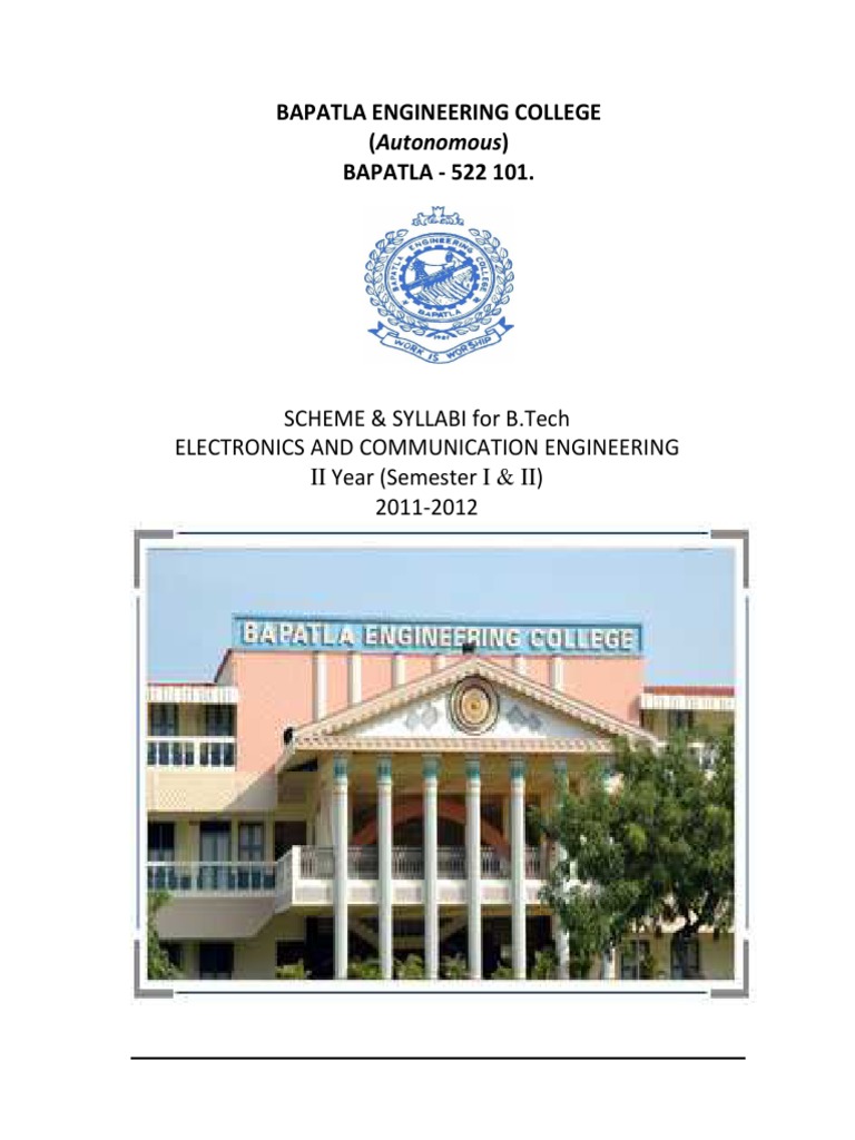 ECE Syllabus II Year 2011-12 | PDF | Transmission Line | Electronic ...