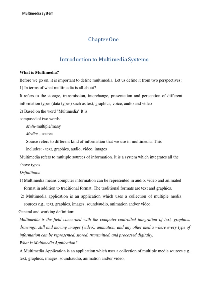 Multimedia Chapter 1 and 2 | PDF | Multimedia | Touchscreen