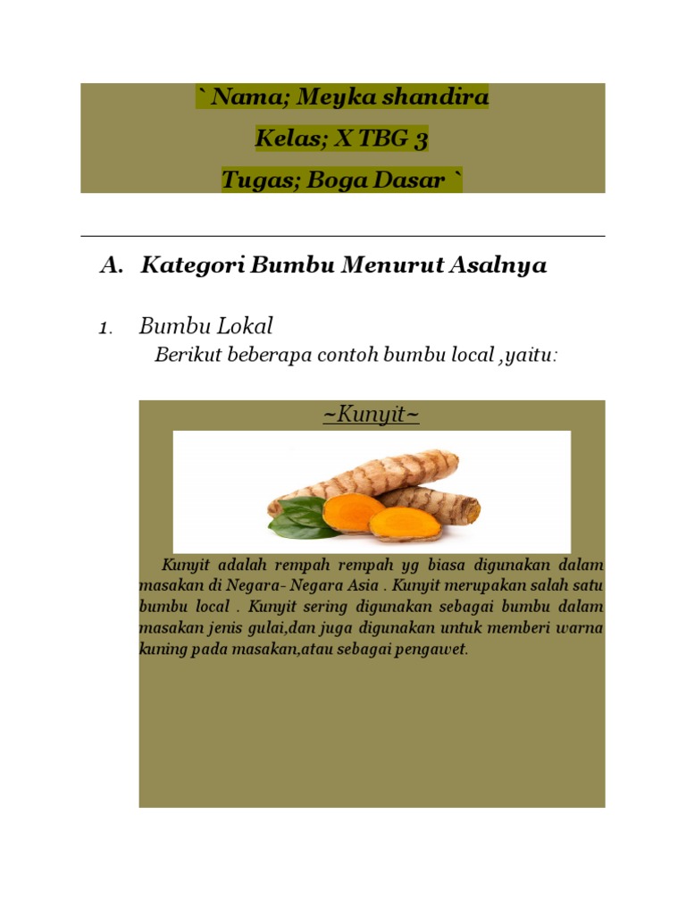 Boga Dasar (Bumbu-Bumbu) | PDF