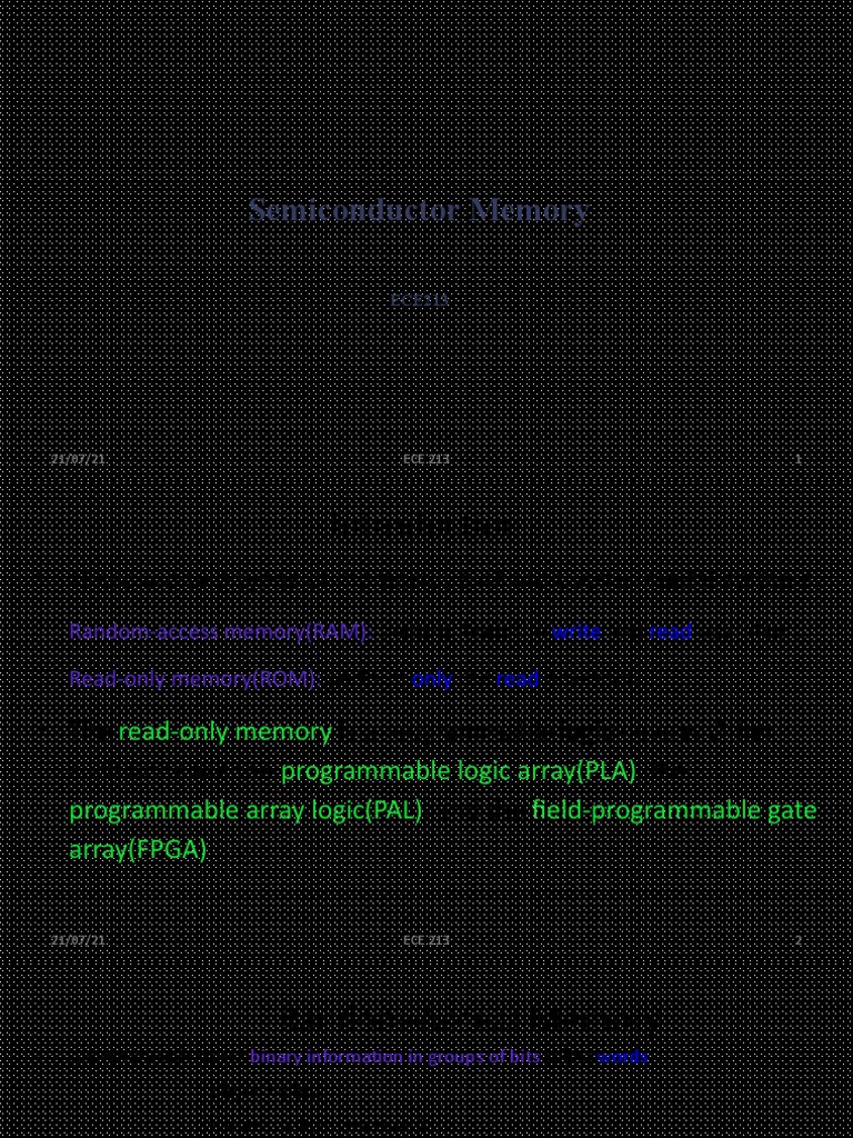 Memories Complete | PDF | Random Access Memory | Field Programmable ...