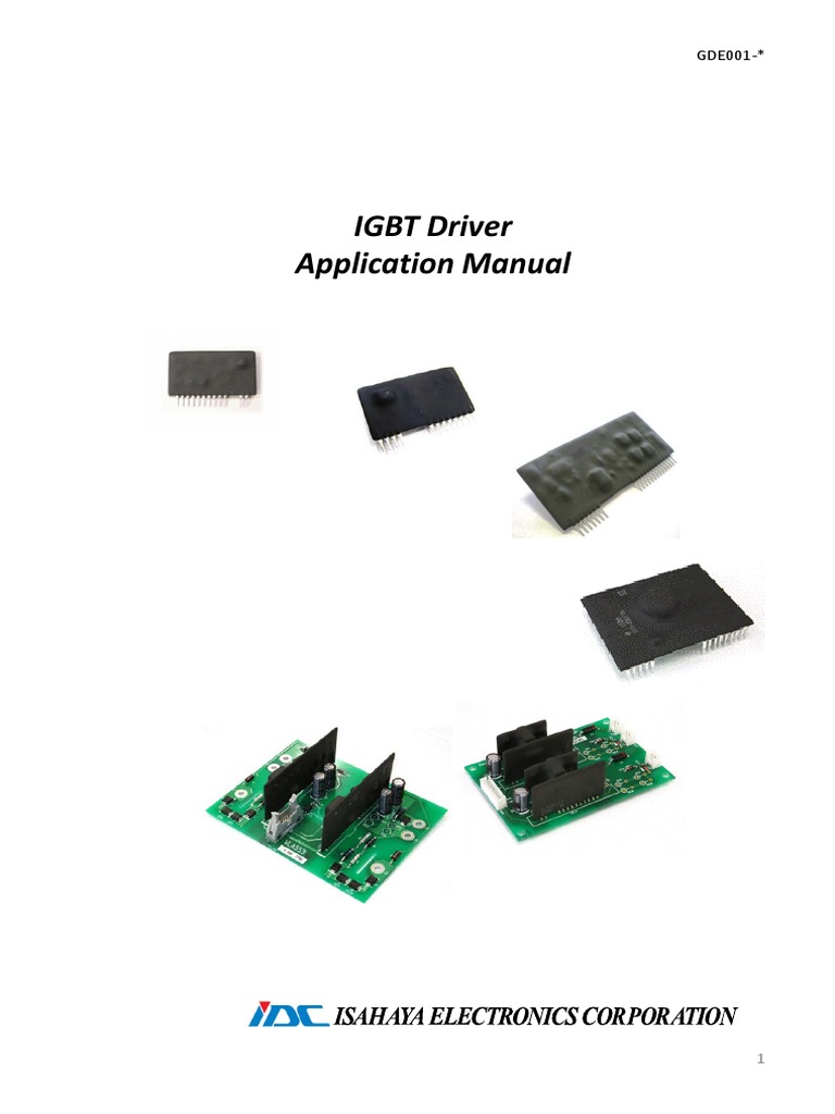 IGBT Driver Application Manual | PDF | Field Effect Transistor ...