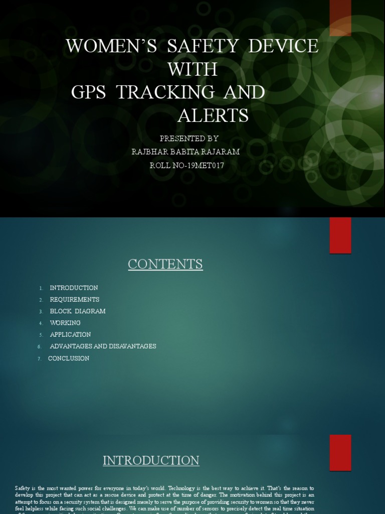 GPS Tracking & Alerts Women's Safety Device | PDF | Mobile Phones | Arduino