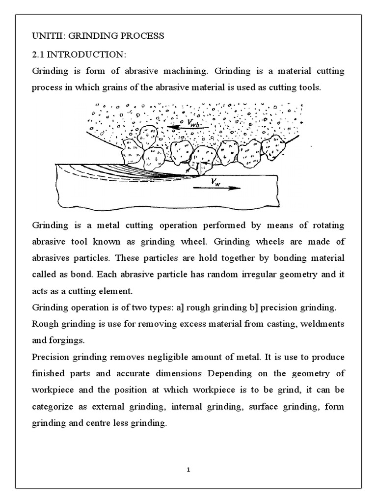 Grinding Final Notes | PDF | Grinding (Abrasive Cutting) | Abrasive