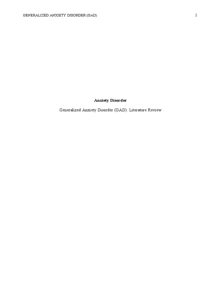 Anxiety on the Rise: A Literature Review of the Growing Prevalence and ...