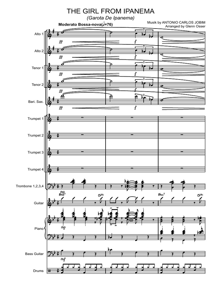 Garota - de - Ipanema - Full Score | PDF | Divertissement (Général ...