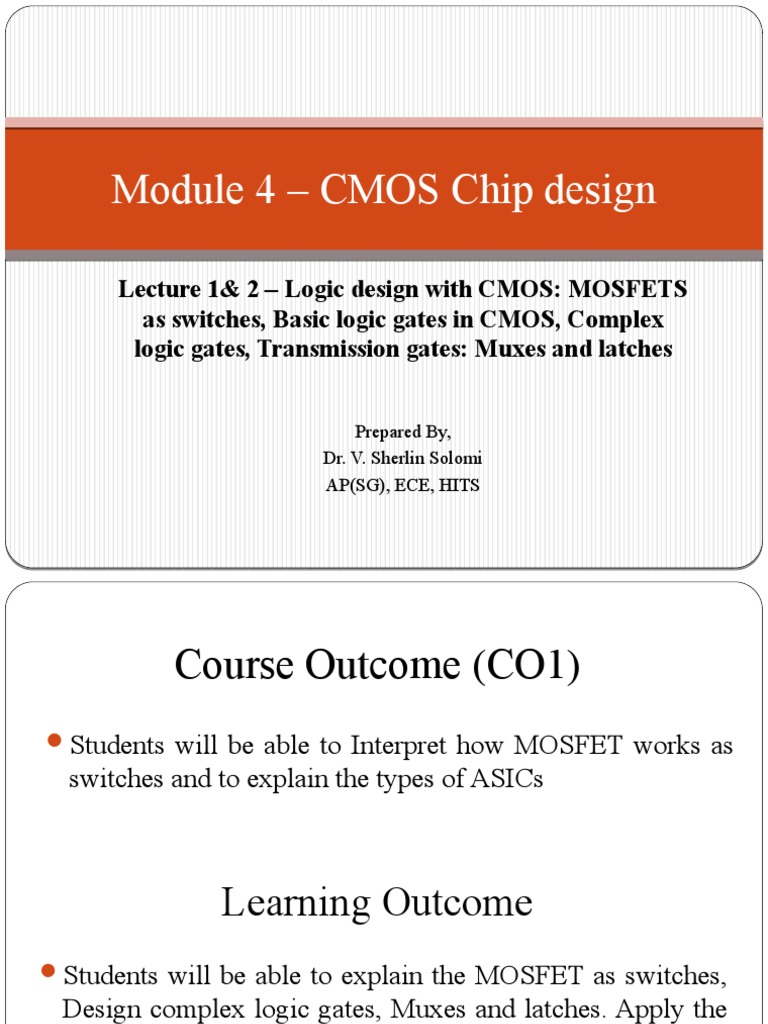 Module 4 - CMOS Chip Design | PDF | Logic Gate | Cmos
