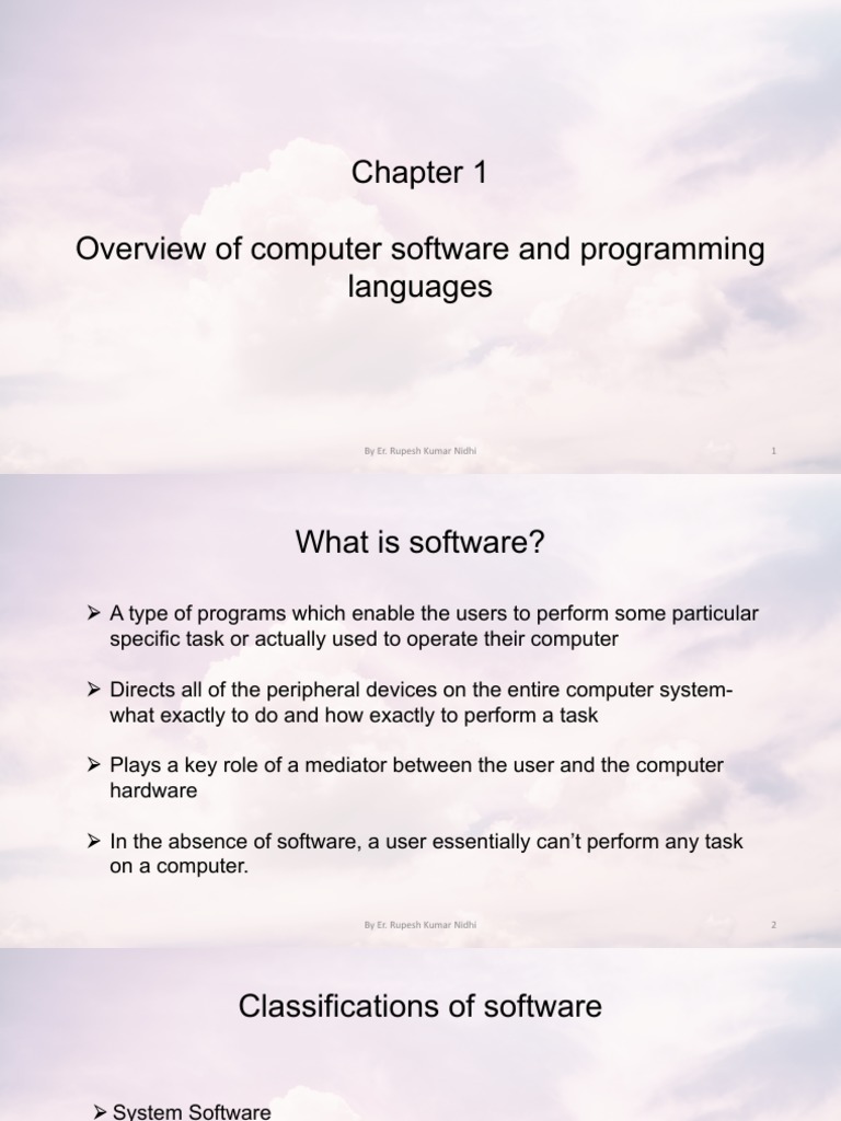 Overview of Computer Software and Programming Languages: by Er. Rupesh ...