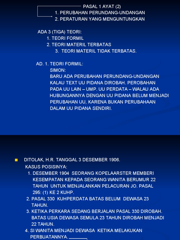 Pasal 1 Ayat 2 Kuhp | PDF