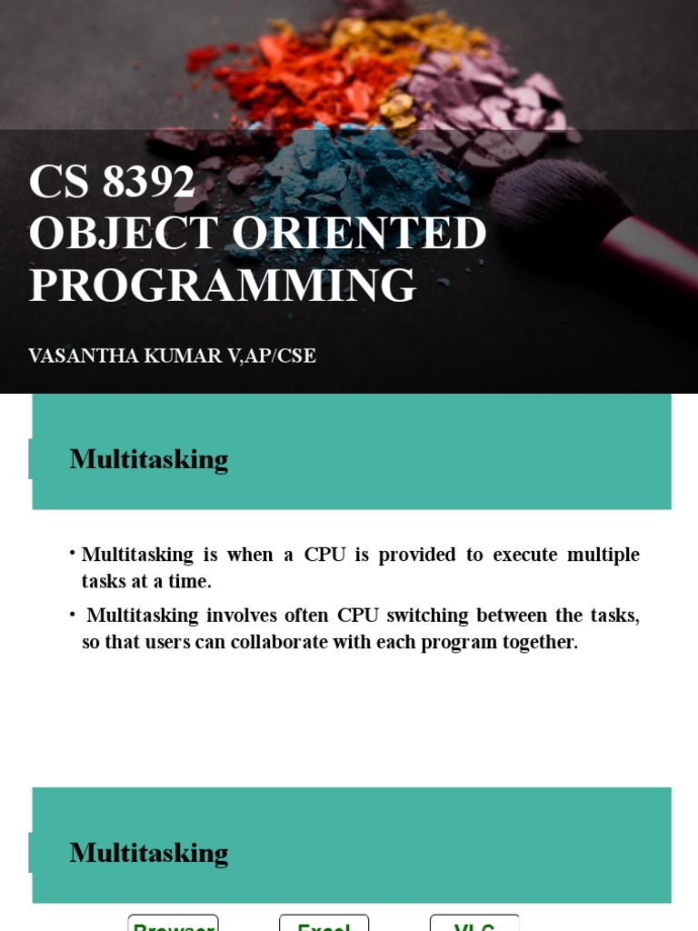 CS8392 - OOPs - UNIT - 4 - PPT - 4.1 | PDF | Process (Computing) | Thread (Computing)