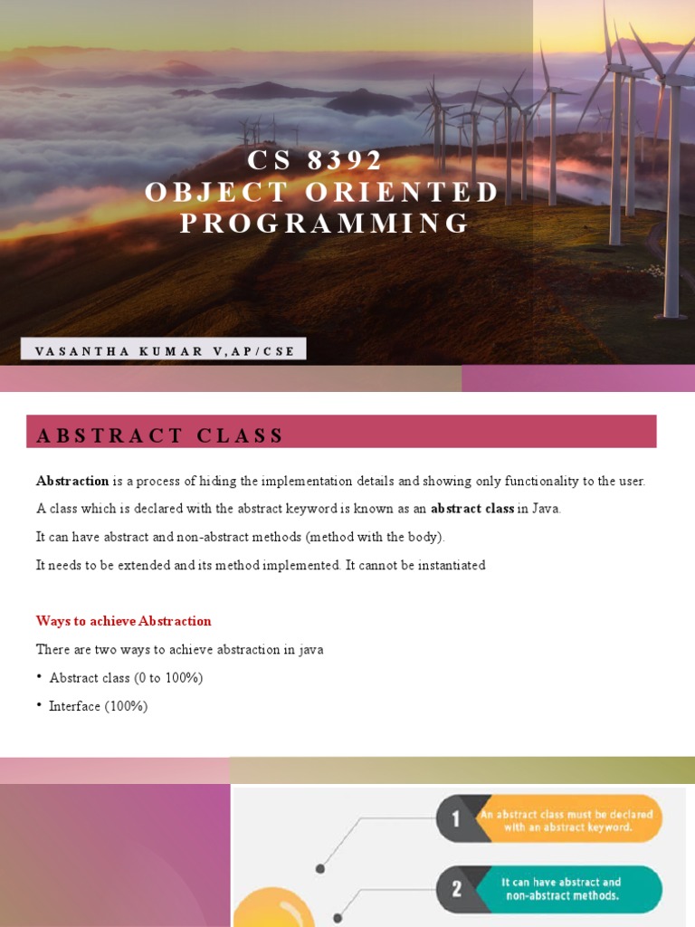 CS 8392 - Oop - Unit - 2 - PPT - 2.3 | PDF | Class (Computer ... CS 8392 - Oop - Unit - 2 - PPT - 2.3 | PDF | Class (Computer ...