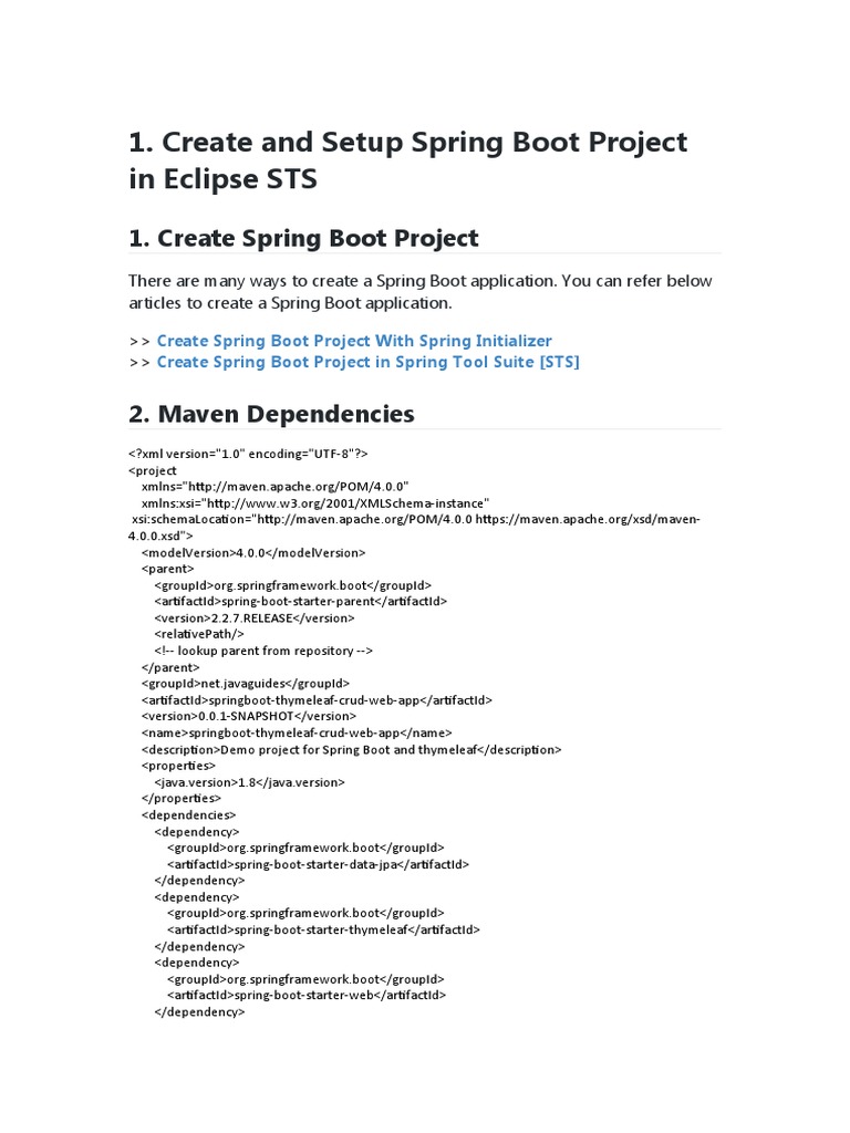 Spring Boot Thymeleaf CRUD Database Real-Time Project | PDF | Databases | My Sql