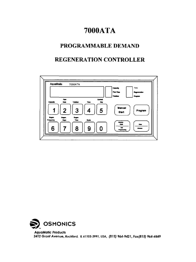 7000ATA Regeneration Controller Guide | PDF