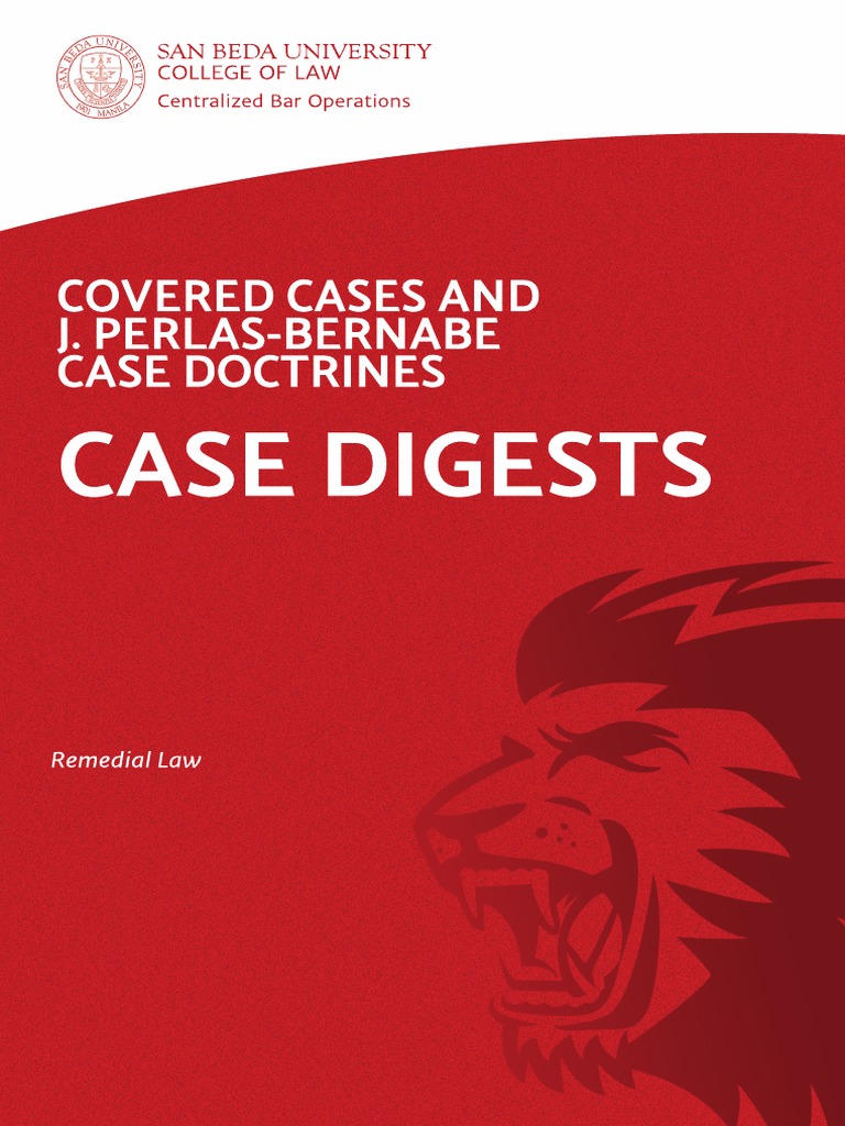 San Beda Chair's Cases (2019) - Remedial Law | PDF | Jurisdiction ...