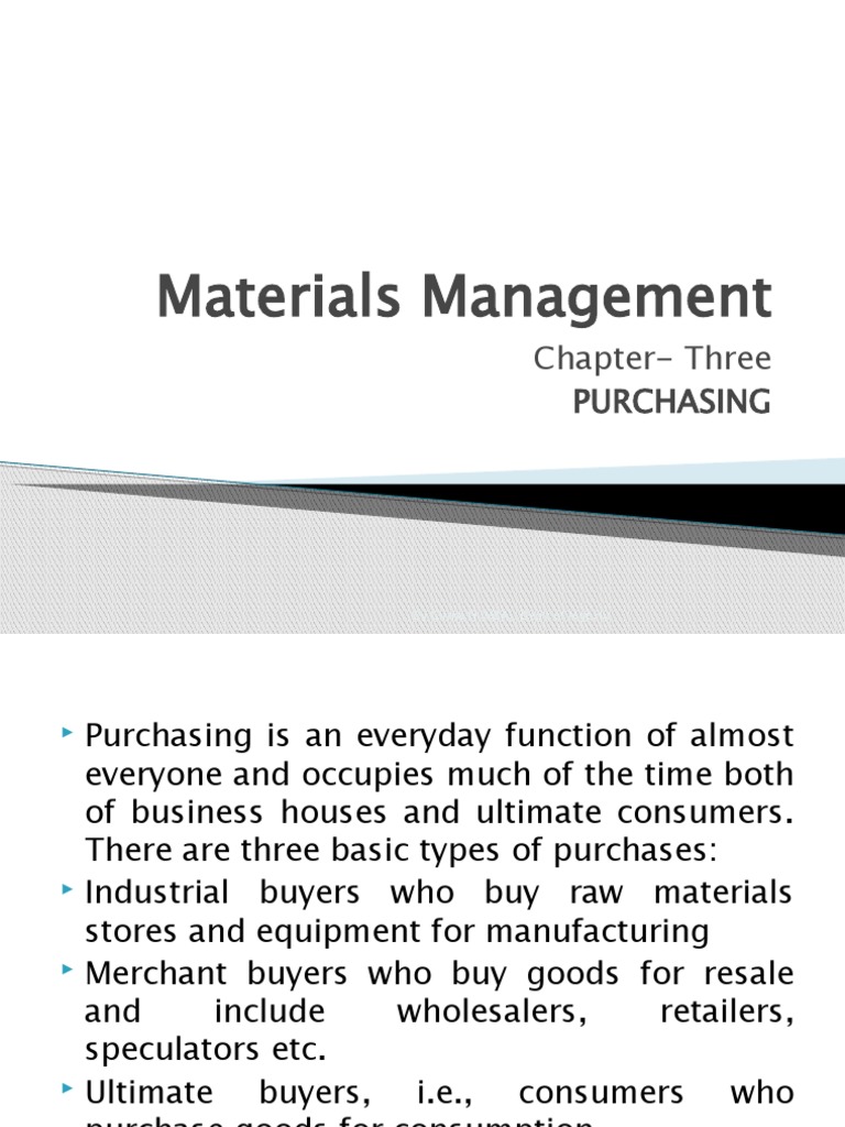Essentials of Purchasing Management | PDF | Procurement | Inventory