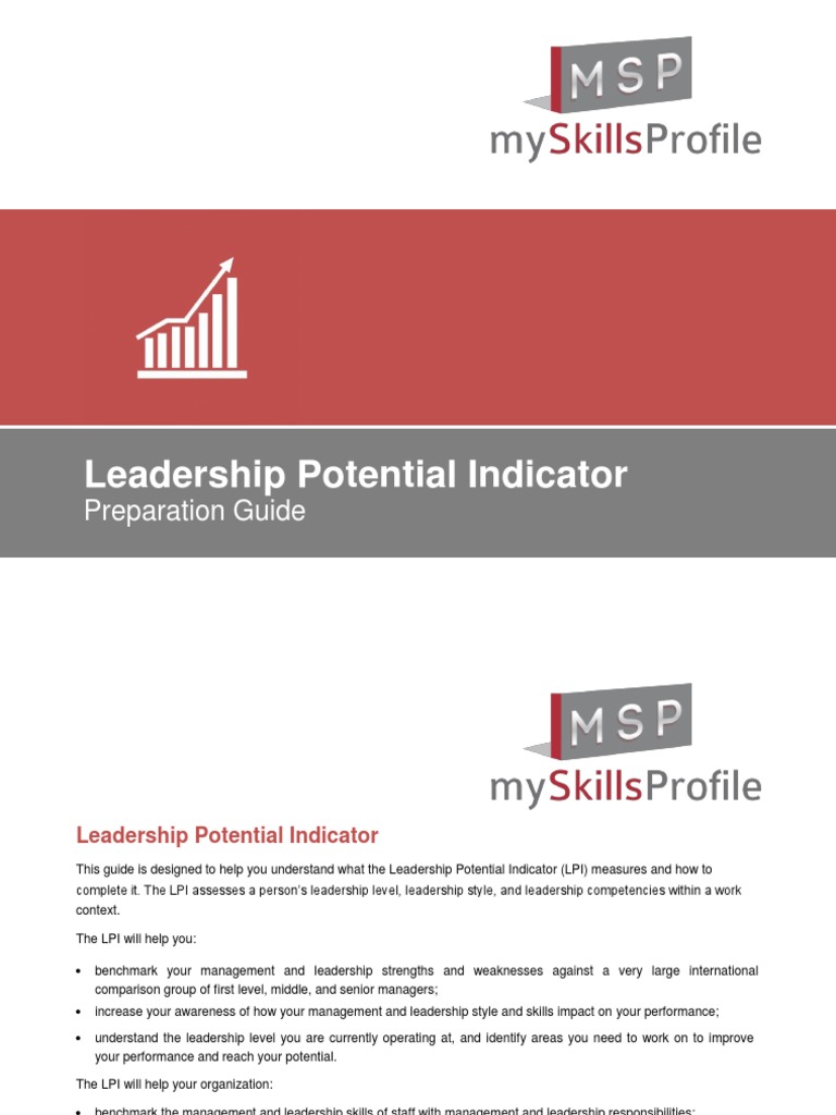 Leadership Potential Indicator Guide | PDF | Leadership | Psychology