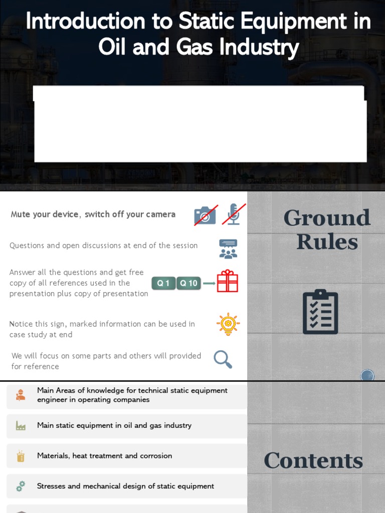 Overview of Static Equipment in Oil & Gas | PDF | Stainless Steel ...