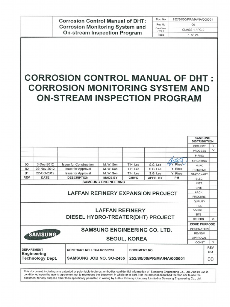 Corrosion Controle Manual 2528000PRMANA000001 - 00 | PDF | Corrosion ...