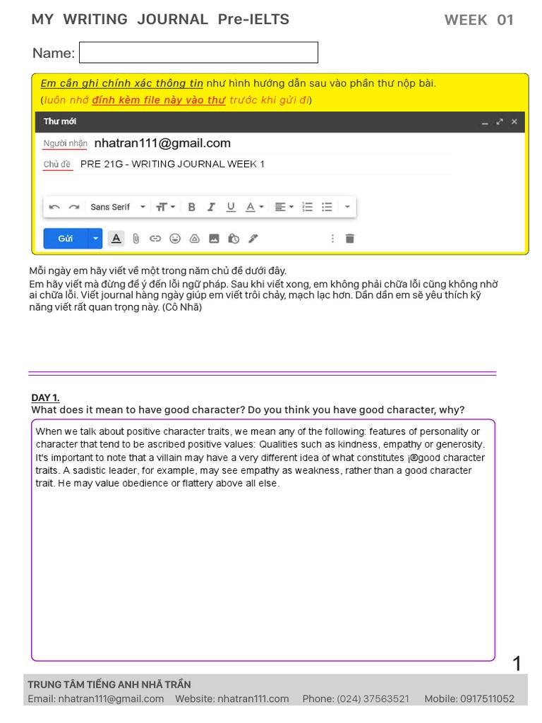 Pre-IELTS Writing Journal Insights | PDF | Hanoi | Vietnam