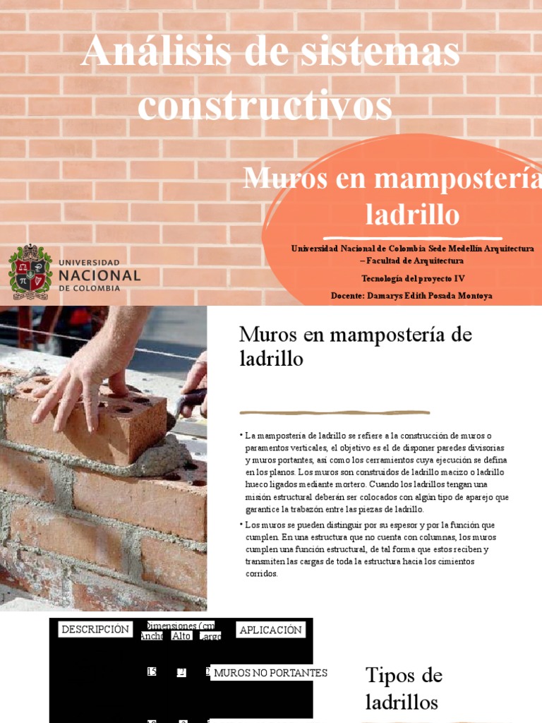 Análisis de Sistemas Constructivos | PDF | Ladrillo | Fundación ...