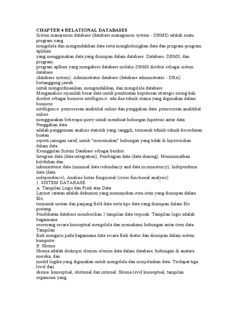 Database Relasional & DBMS | PDF