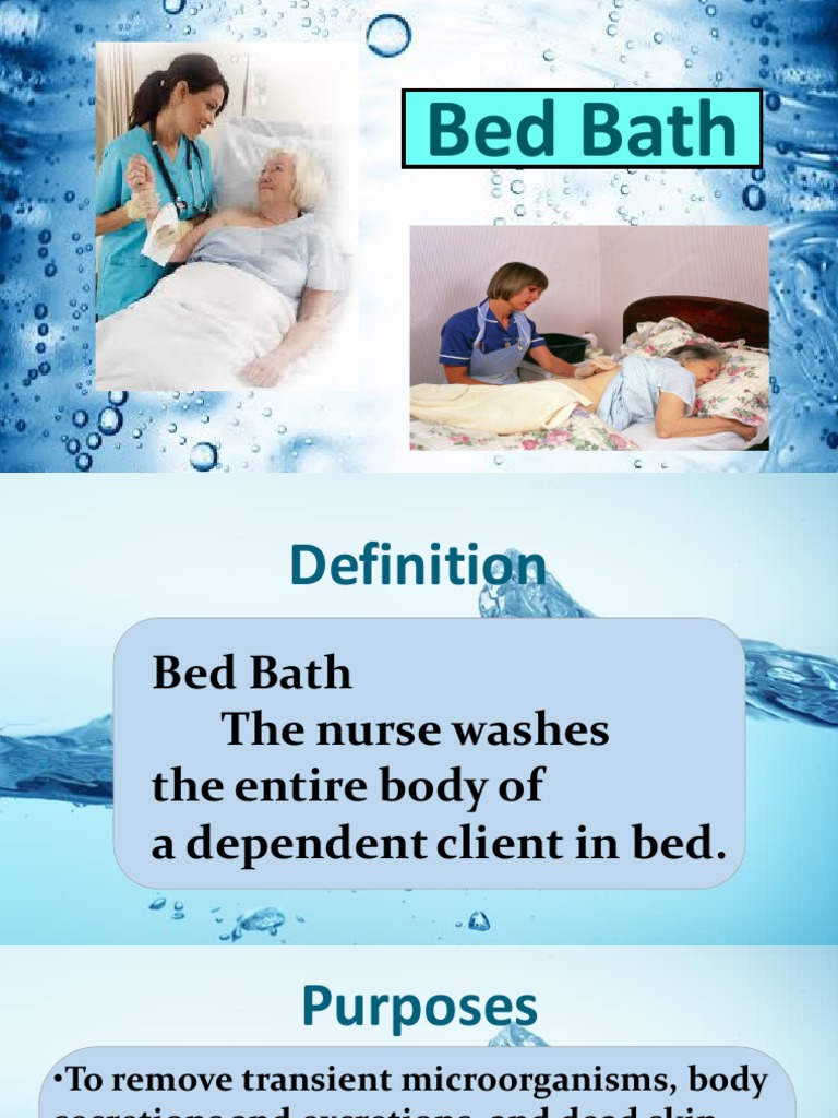 Bed Bath PDF | PDF | Hygiene | Medical Specialties