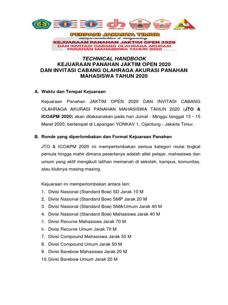 1st - THB JAKTIM OPEN 2020 & ICOAPM 2020 | PDF