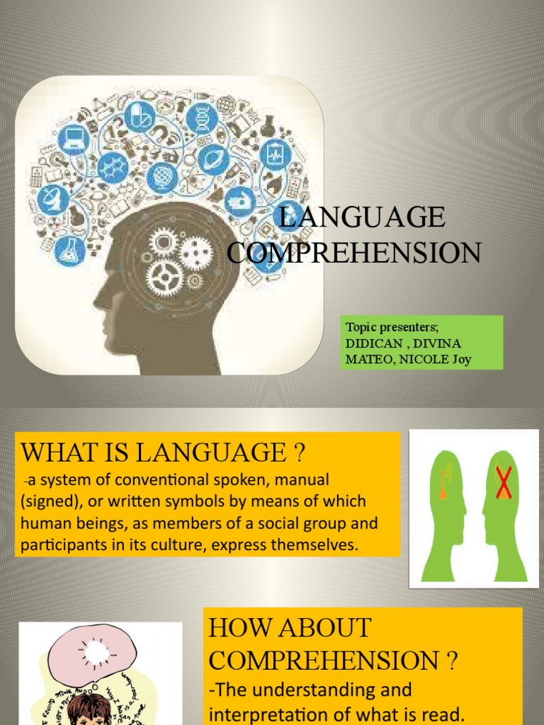 Language Comprehension: Topic Presenters Didican, Divina Mateo, Nicole ...
