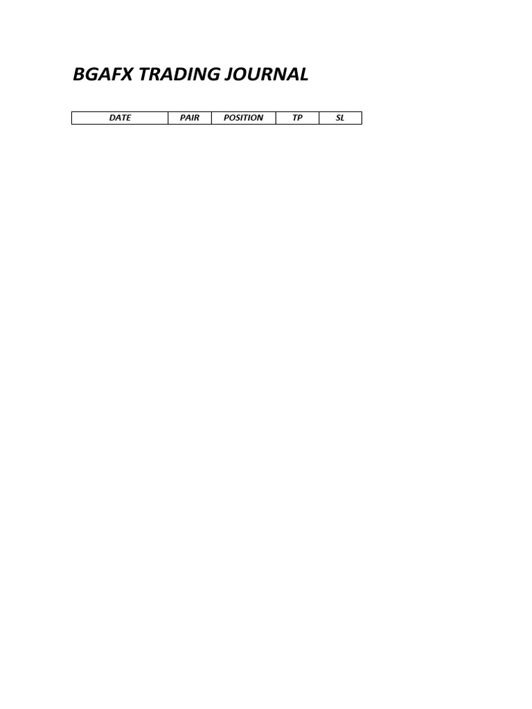 Backtesting and Trading Journal | PDF