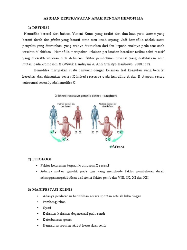 Askep Anak Dengan Hemofilia Dan Thalasemia 1 | PDF