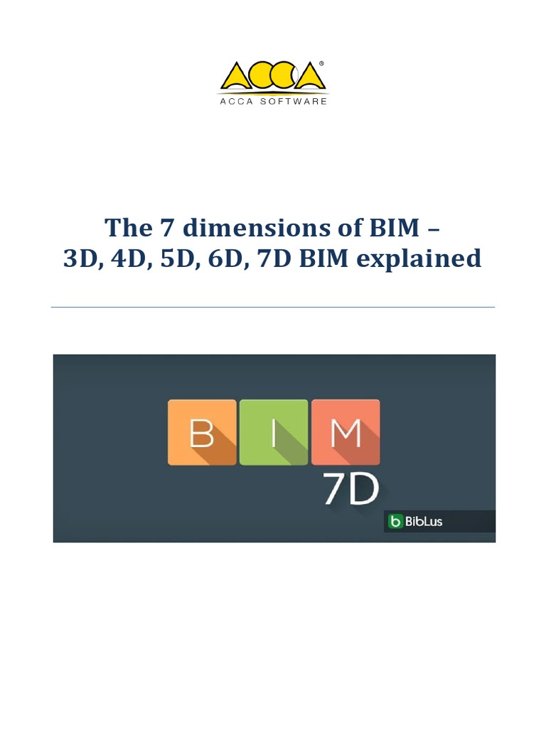The 7 Dimensions of BIM - 3D, 4D, 5D, 6D, 7D BIM Explained | PDF ...