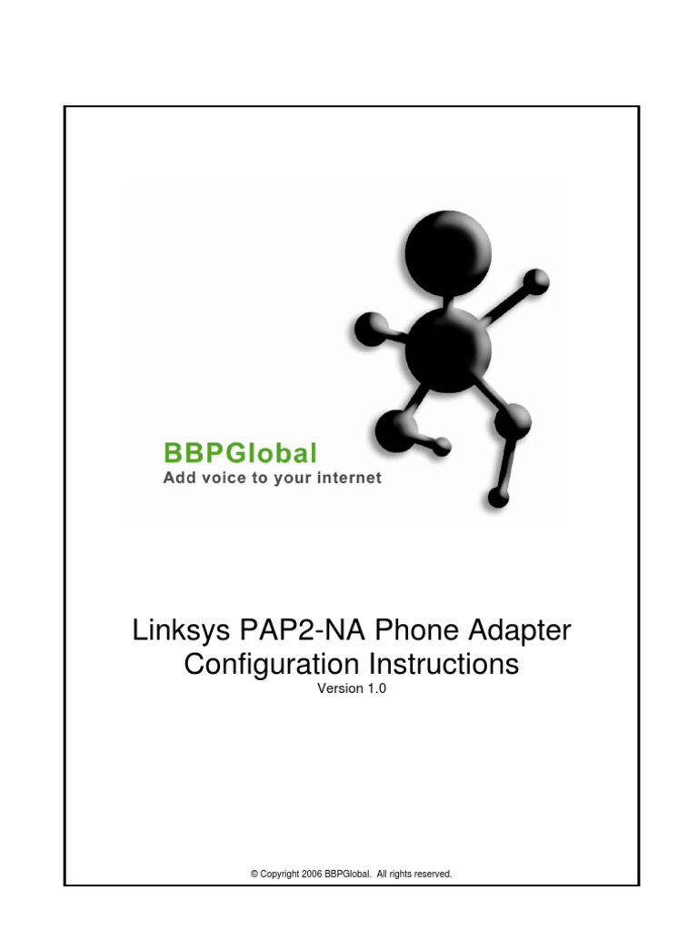 Linksys PAP2-NA Phone Adapter Configuration Instructions | PDF