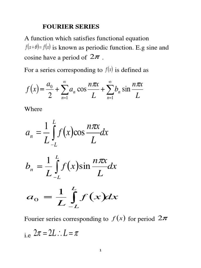 Fourier Series | PDF | Trigonometric Functions | Sine Fourier Series | PDF | Trigonometric Functions | Sine