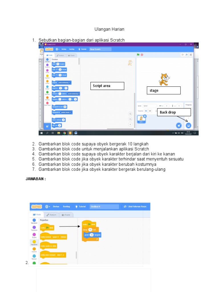 Dwi Nugraeni (12) Ulangan Harian 1 Scratch | PDF