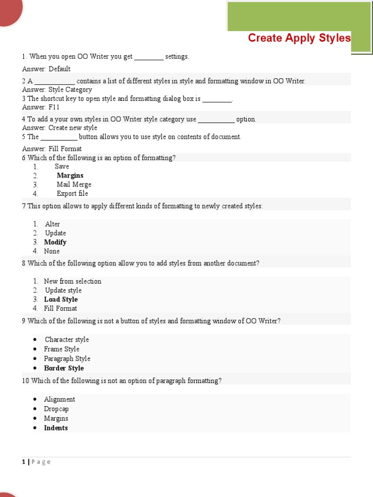Create Apply Styles | PDF | Computer File | System Software