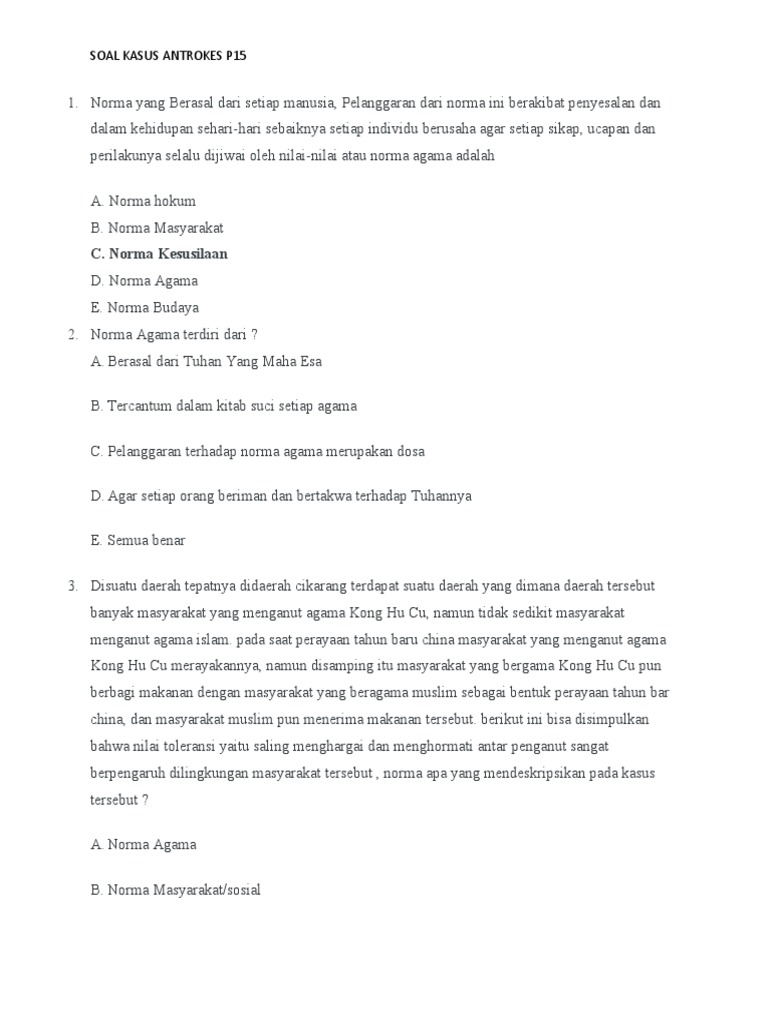 Soal Kasus Antrokes p15 | PDF