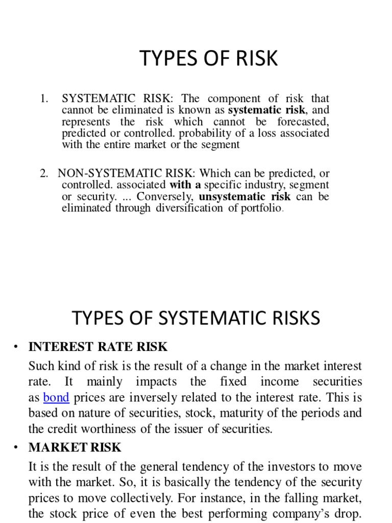 Types of Risk | PDF | Beta (Finance) | Diversification (Finance)