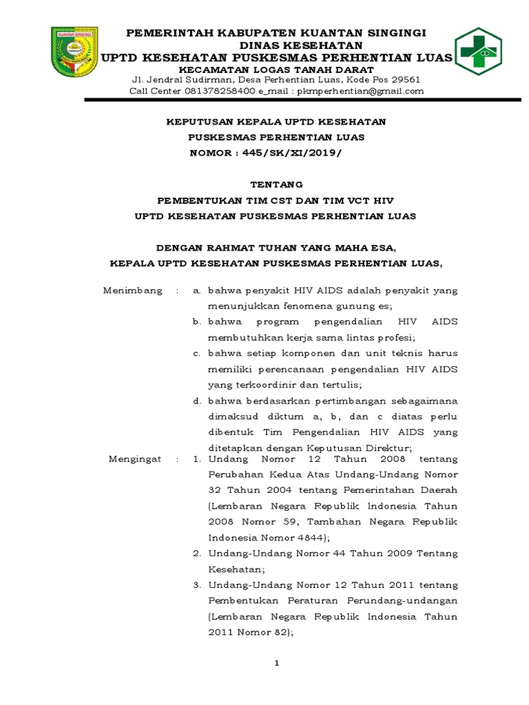 SK Pengendalian Hiv | PDF