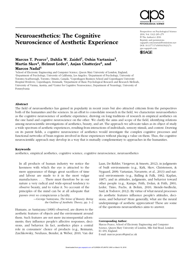 Neuroaesthetics 2 | PDF | Aesthetics | Neuroscience