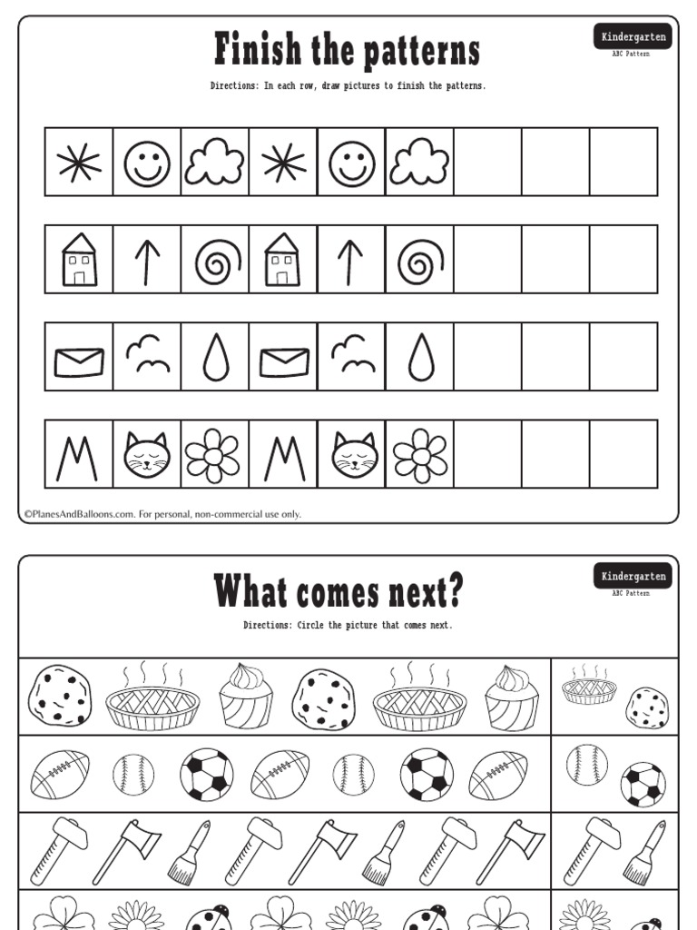 ABC Pattern Worksheets PDF | PDF