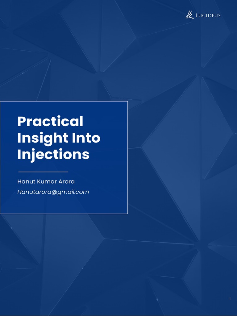 Practical Insight Into Injections | PDF | World Wide Web | Internet & Web